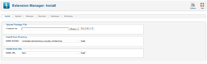 Help25:Extensions Extension Manager Install - Joomla! Documentation